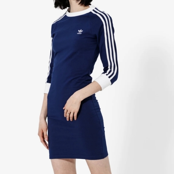 adidas | Dresses | Adidas Originals Adicolor Three Stripe Mini Dress In ...